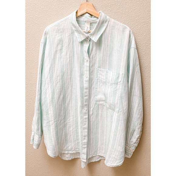 H&M | Tops | Lemlem X Hm Linen Button Down Shirt | Poshmark